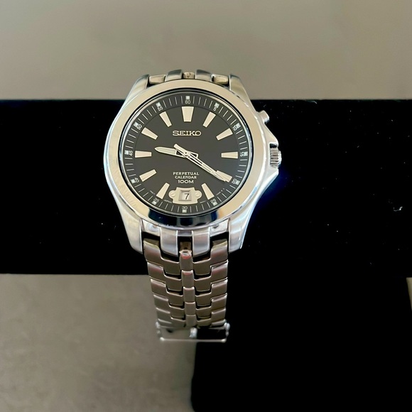 Seiko | Accessories | Seiko Perpetual Calendar Mens Wrist Watch 6a320p0 ...